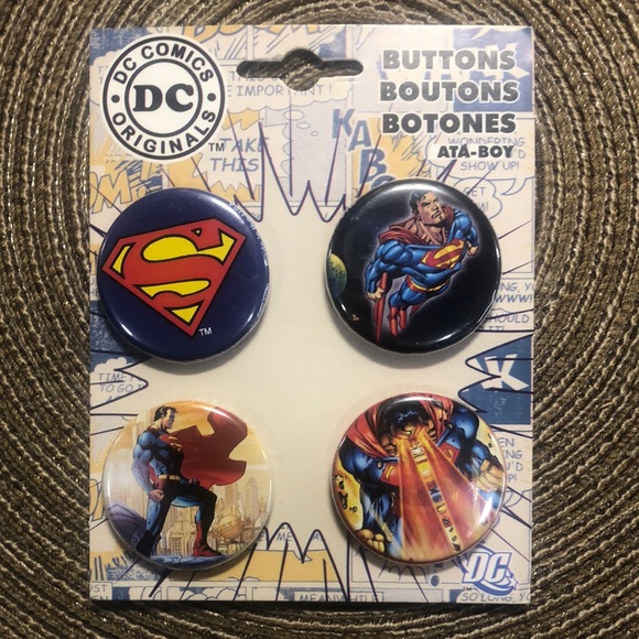 DC Comics | Accessories | Superman Buttons | Poshmark